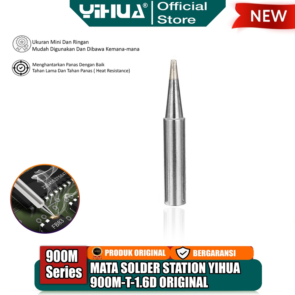 Jual Yihua 900M-T-1.6D Mata Solder Station 900M Series Mata Lurus Tip ORI | Shopee Indonesia