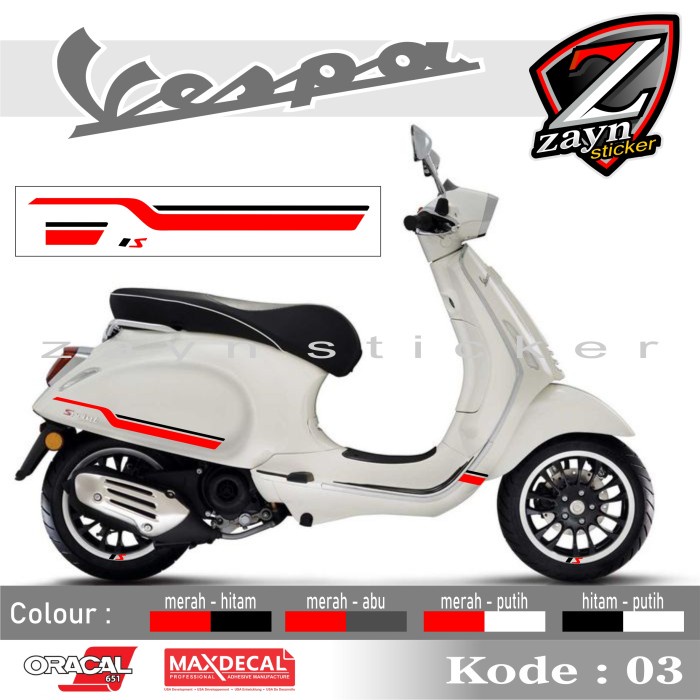 Jual Stiker List Cutting Sticker Striping Model Vespa Sprint Livery ...