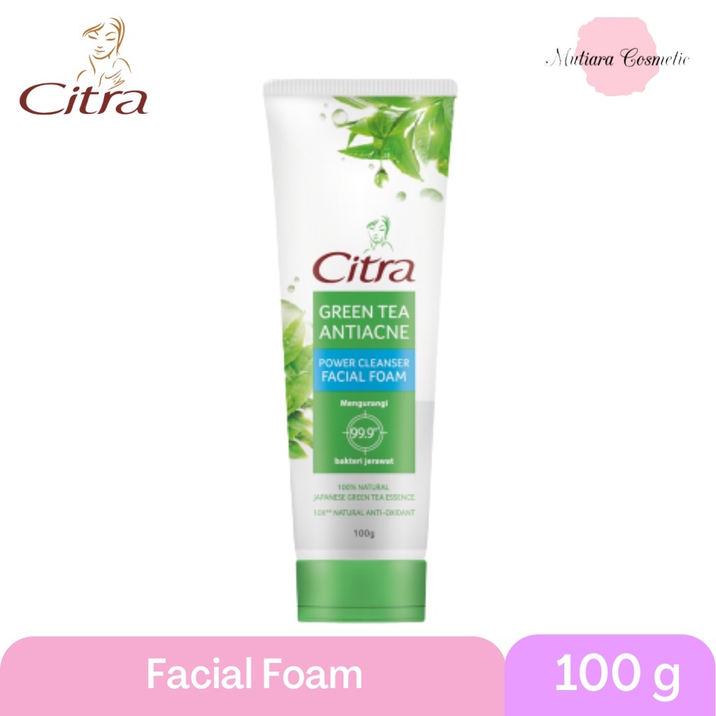 Jual Citra Facial Foam Green Tea Anti Acne 100 g | Shopee Indonesia