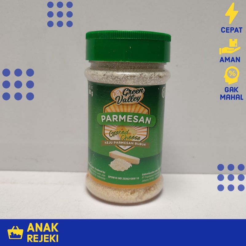 Jual Keju Parmesan Green Valley 80gr - Parmesan Bubuk Grated Cheese ...