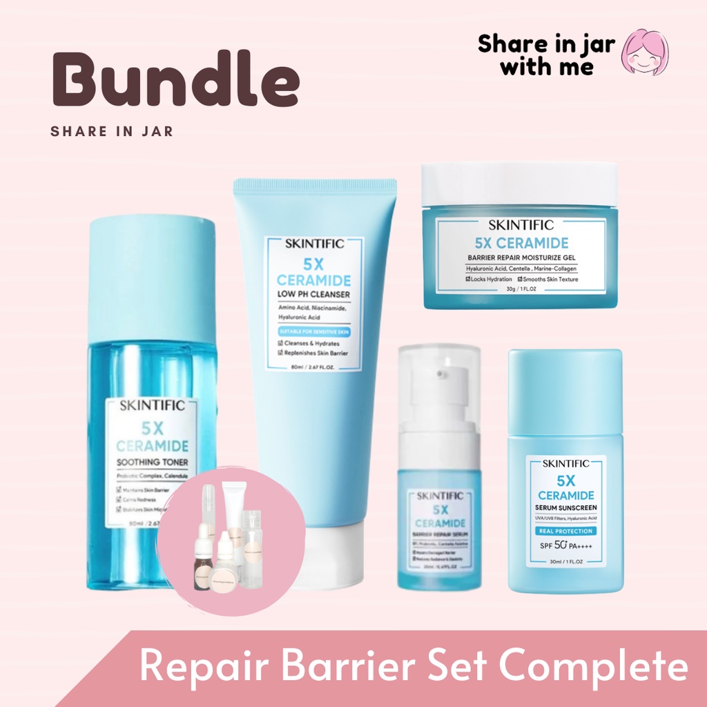 Jual (Bundle Share in Jar) Skintific Repair Barrier Set Complete Paket ...