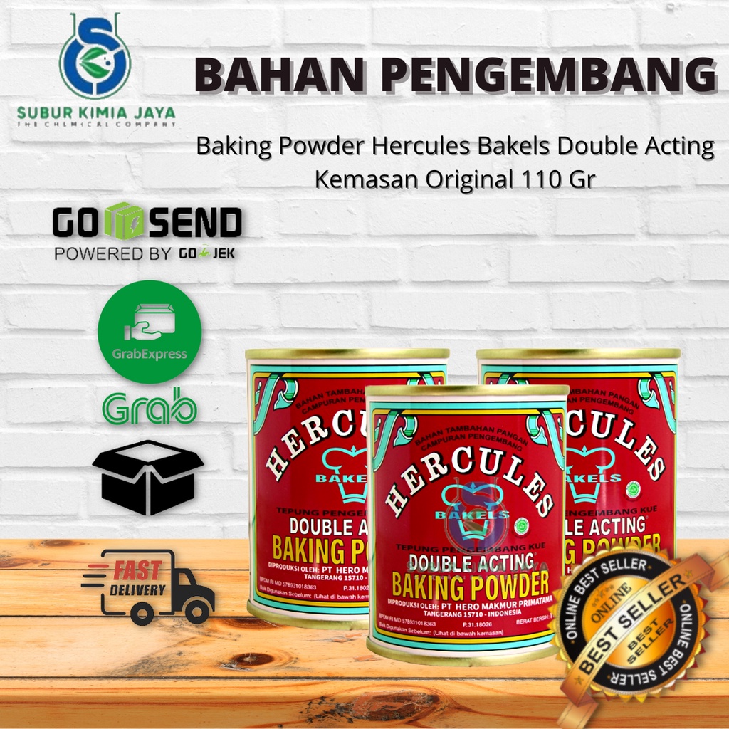 Jual Baking Powder Double Acting BAKELS Hercules 110gr | Shopee Indonesia