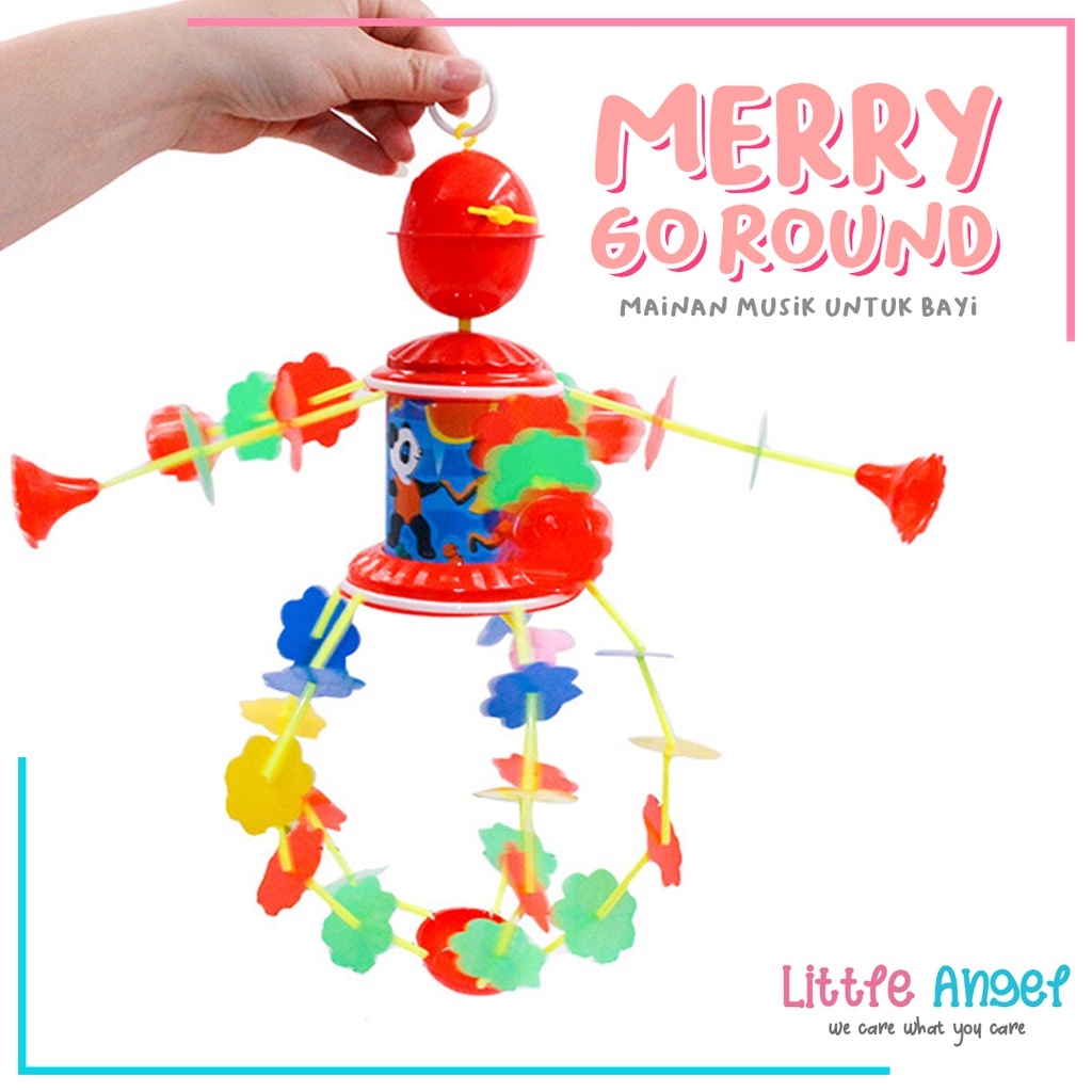 Jual MERRY GO ROUND Mainan Anak Bayi Mainan Ramelan Gantung Musik Putar ...