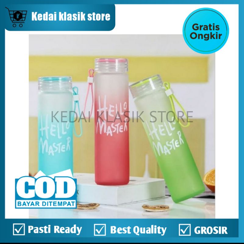 Jual Botol Minum Kaca Hello Master Gradient Glass Bottle | Shopee Indonesia