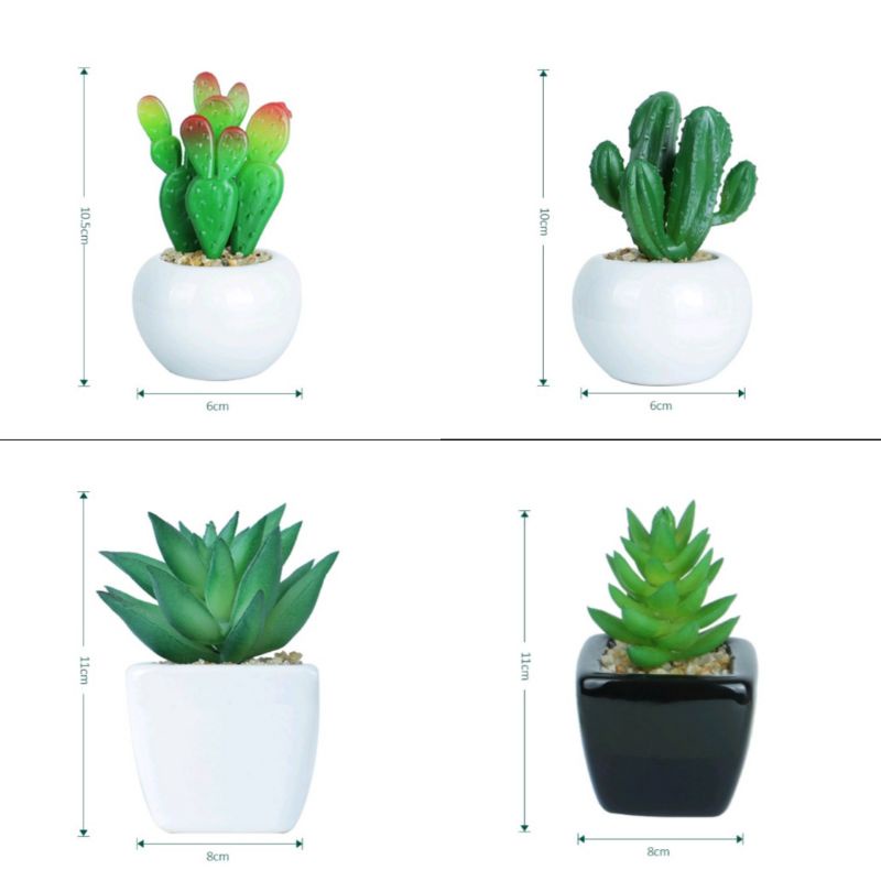 Jual kaktus hias kaktus artificial dengan pot keramik | Shopee Indonesia