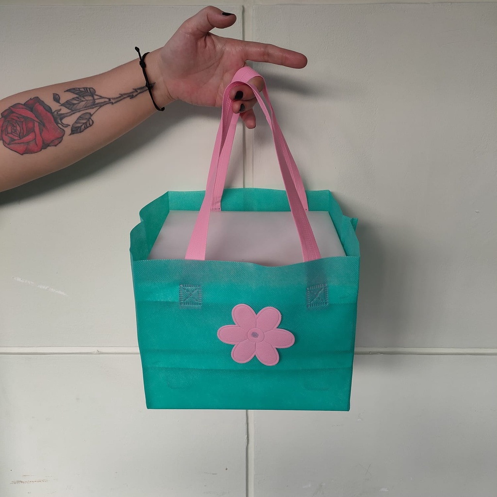 Jual Tas Box Nasi 22x22 20x20 Motif Bunga / Tas Kotak Nasi 22x22 20x20 / Tas Spunbond Box Kotak ...