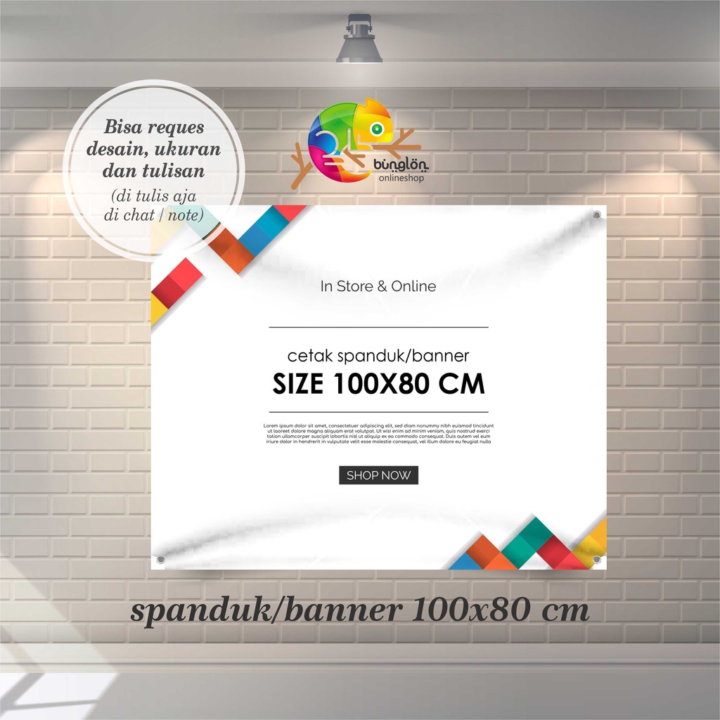 Jual Size 100x80 Cm Cetak Spanduk Banner Custom Resques Desain, Ukuran & Tulisan | Shopee Indonesia