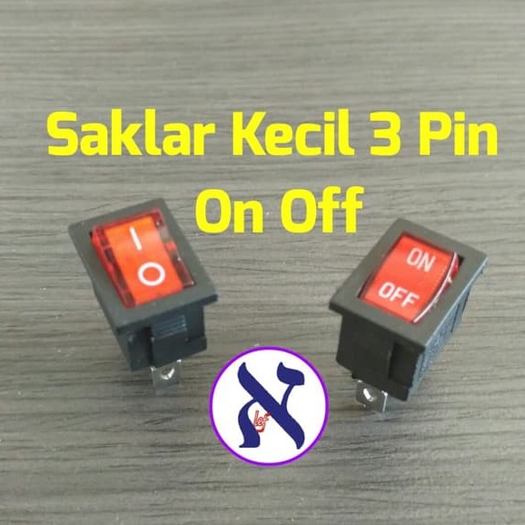 Jual 5Pcs Saklar on off 3pin 3 Pin 19x12 kaki Rocker Switch Kecil ...