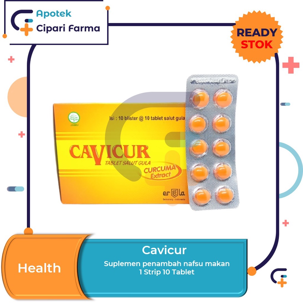 Jual Cavicur Obat Suplemen Penambah Nafsu Makan Ekstrak Temulawak 1 ...