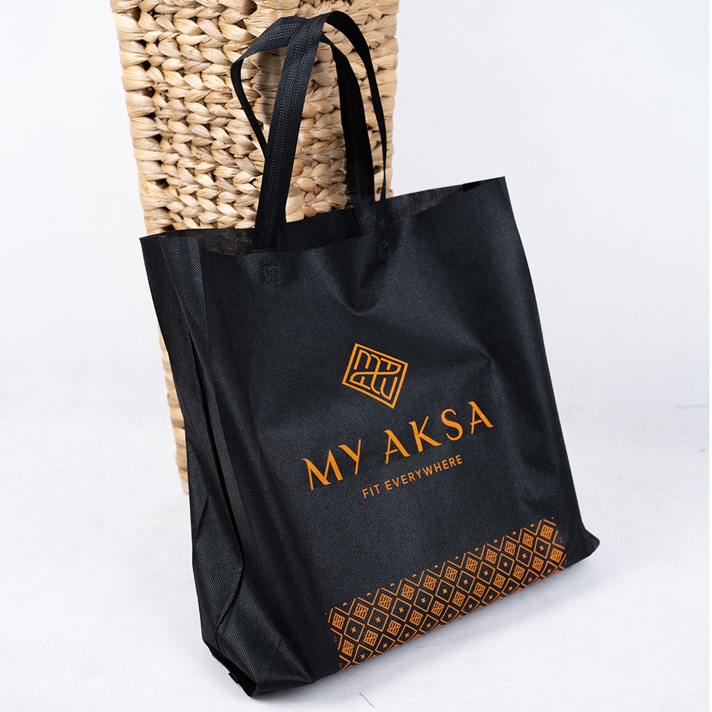 Jual My Aksa Spunbond Goodie Bag Hitam | Shopee Indonesia