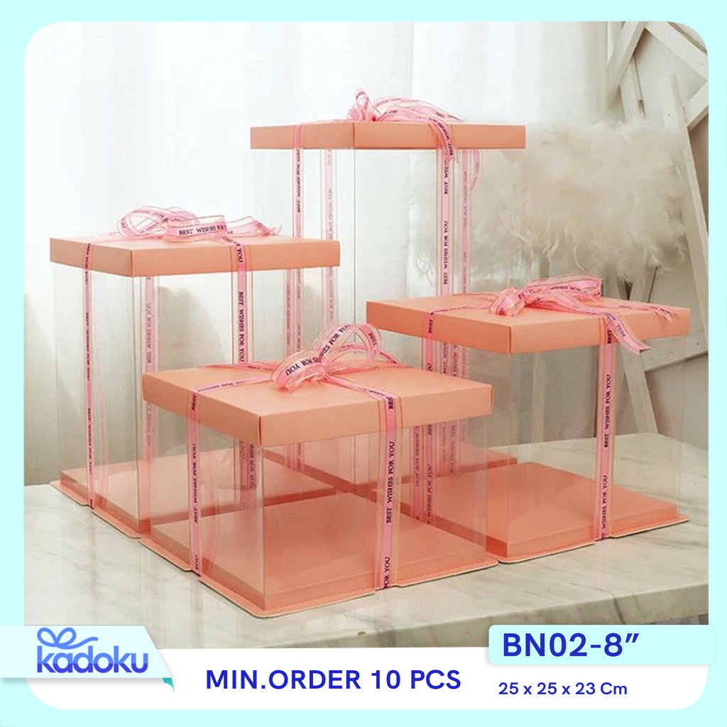 Jual Kotak kado transparan / Box mika transparan / Box Kue Mika / Box ...