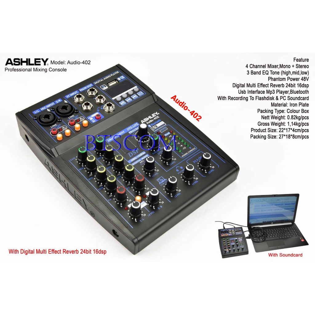 Jual MIXER ASHLEY AUDIO-402 MIXER ASHLEY AUDIO402 MIXER DENGAN ...