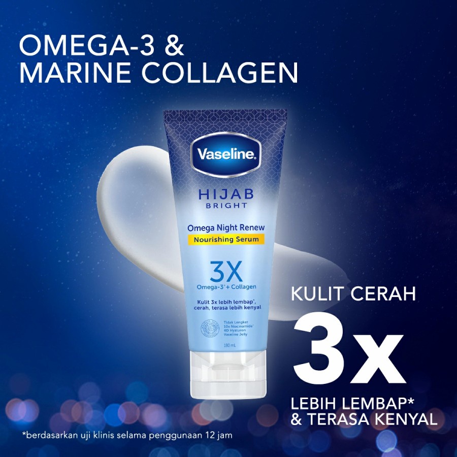 Jual VASELINE Hijab Bright Nourishing Night Serum, 180 ml | Shopee ...