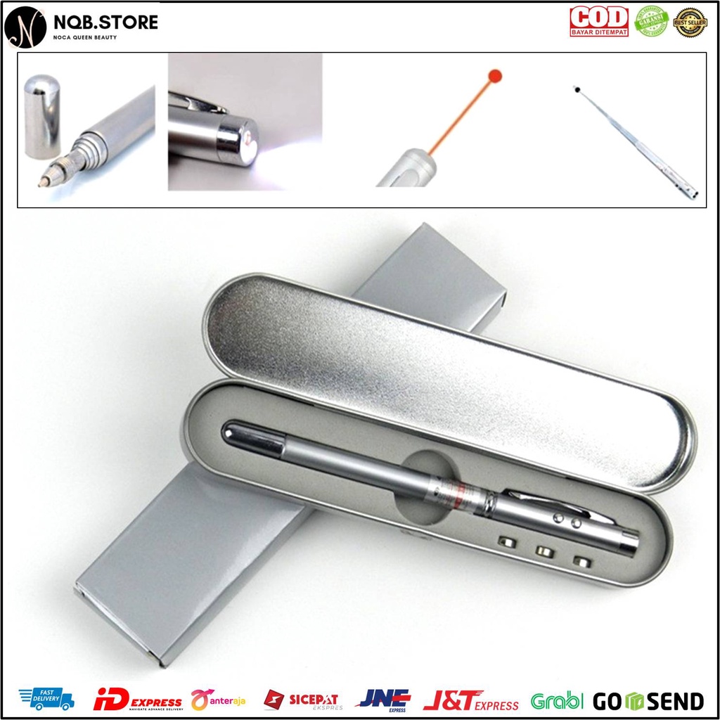 Jual NQB - Pulpen Exclusive Pena 5in1 Laser Pointer Pen Box Premium ...