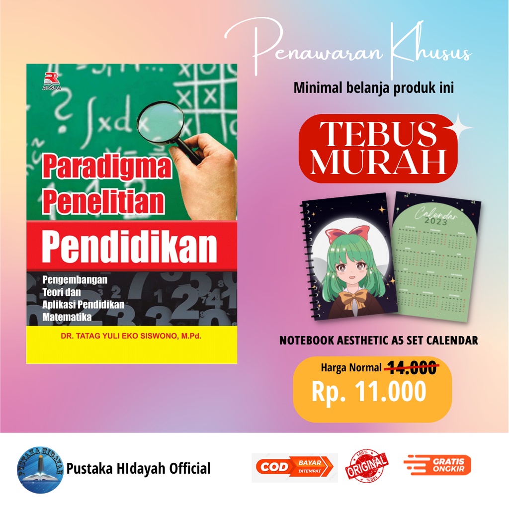 Jual Paradigma Penelitian Pendidikan Pengembangan Teori dan Aplikasi Pendidikan Matematika ...