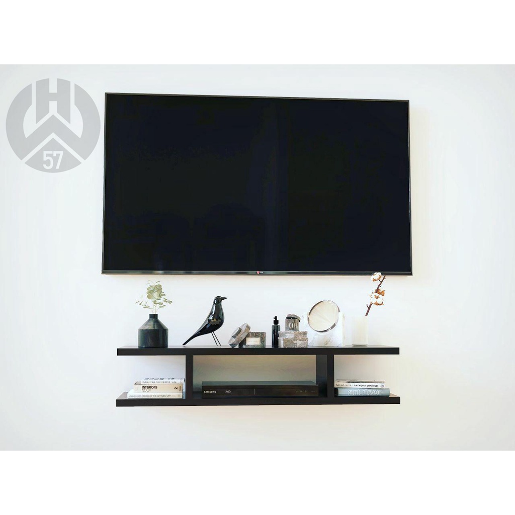 Jual Rak Meja tv dinding minimalis moderen panjang 80cm x lebar 20cm x ...