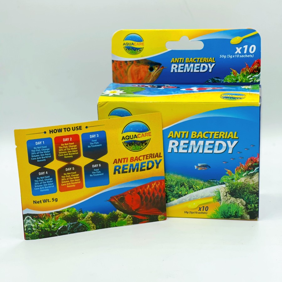 Jual AQUACARE ANTI BACTERIAL REMEDY 5 GRAM OBAT IKAN ANTI BAKTERI DAN ...