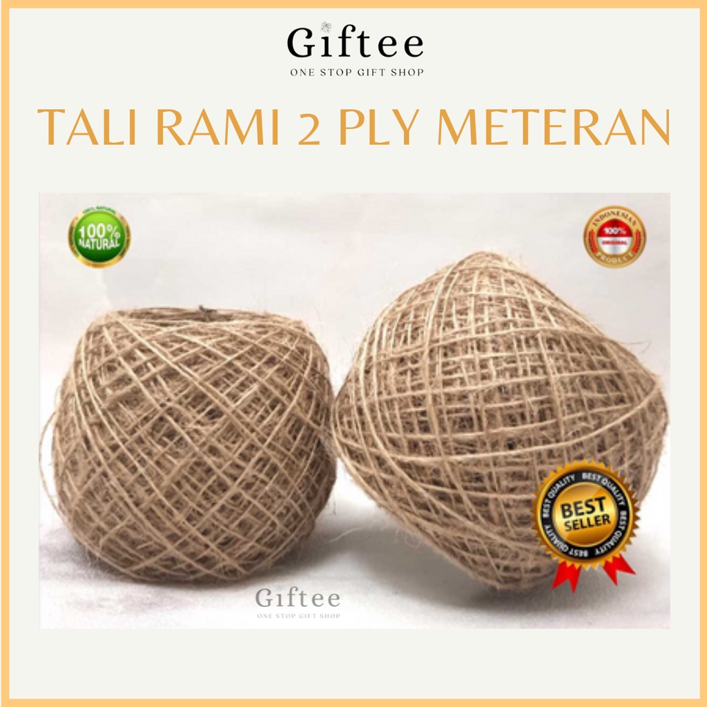 Jual TALI RAMI 2 PLY TALI GONI METERAN PITA PEMBUNGKUS PAKET KARUNG ...