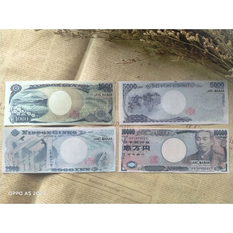 Jual Uang Mainan Jepang / Uang mainan Yen Bahan mahar Nikah dan Craft ...