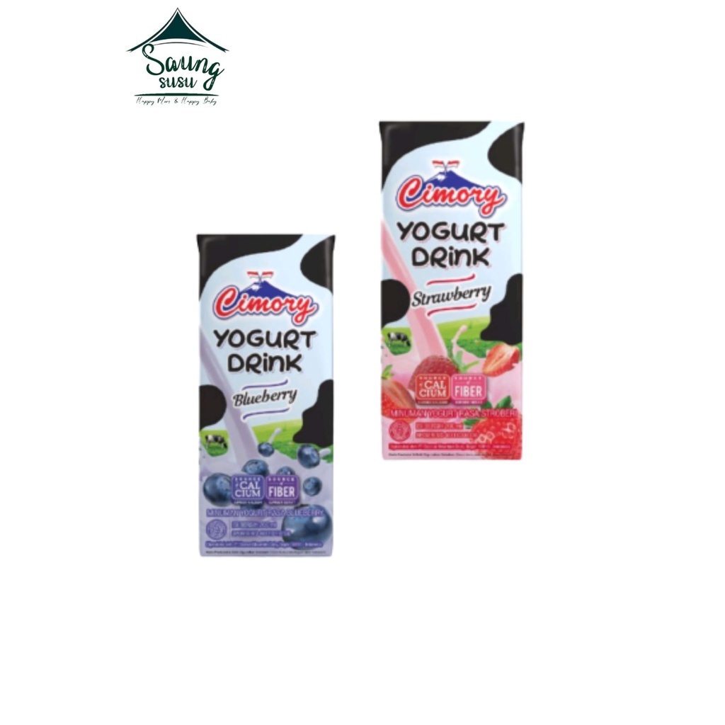 Jual Susu Cimory UHT Yoghurt Drink Strawberry dan Blueberry 200 ML ...