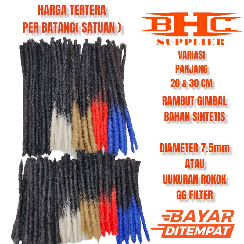 Jual Rambut Gimbal Sintetis 30cm / Hair Dreadlocks / Dreadlock | Shopee ...