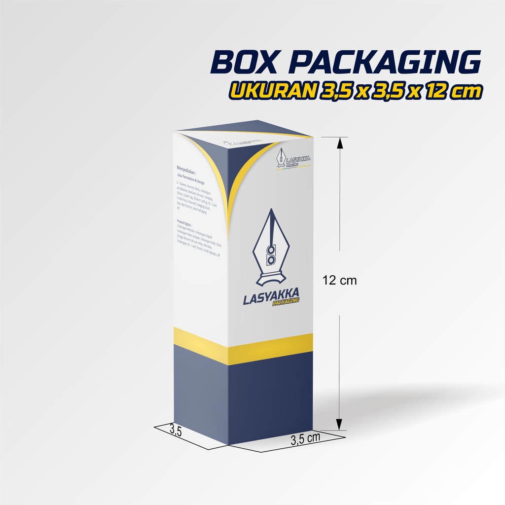 Jual box packaging custom ukuran 3,5 x 3,5 x 12 cm | Shopee Indonesia