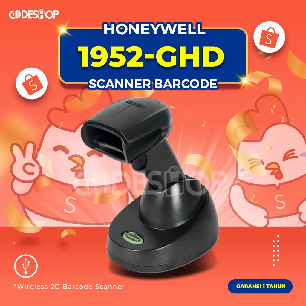 Jual Honeywell 1952 GHD Scanner Barcode Wireless 2D | Shopee Indonesia