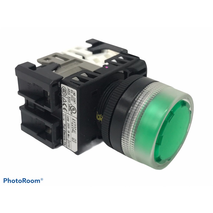 Jual Push Button Lamp Fuji AY22G4L-10Q3G 22mm 220VAC Green 1 NO ...