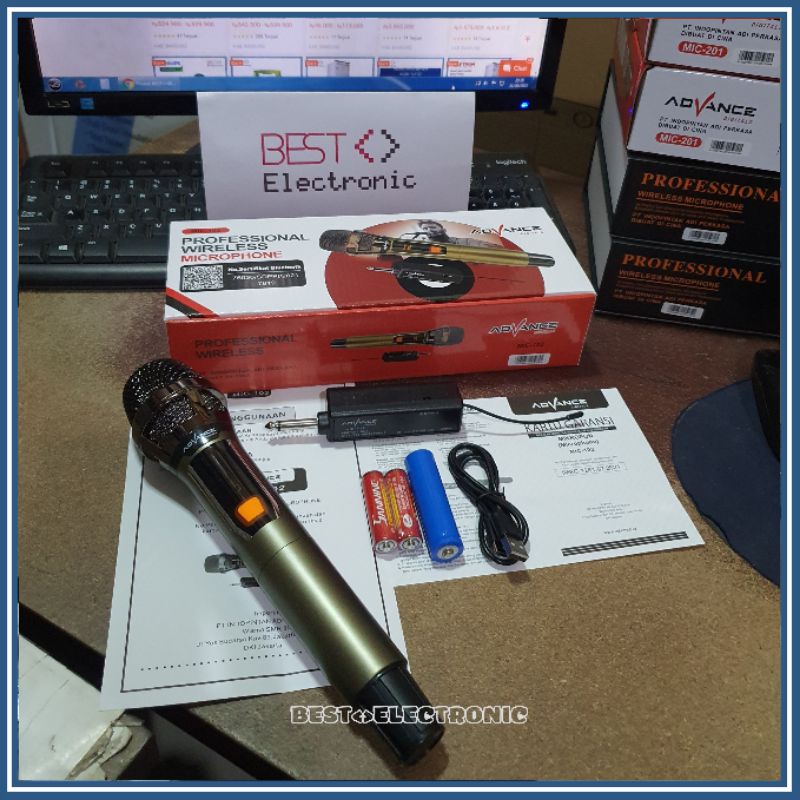 Jual Advance Microphone Mic Single Wireless + Receiver MIC 102 | Shopee ...