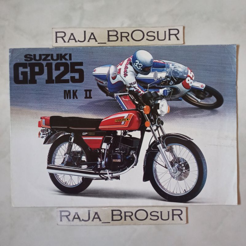 Jual Poster brosur katalog leaflet jadul lawas Suzuki GP125/Suzuki GP 125 MK II MK2 5Speed 2Tak ...
