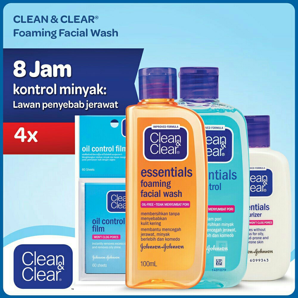 Jual Clean & Clear Foaming Face Wash Toner Micellar Water Pore Cleanser ...
