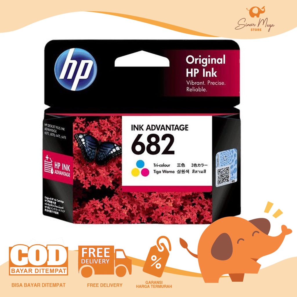 Jual HP Cartridge 682 Color / TINTA HP 682 TRI COLOUR | Shopee Indonesia