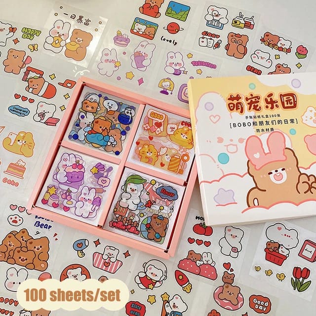 Jual Stiker Anak Isi 100 Lembar Sticker 2D Diary Cartoon Lucu-SB ...
