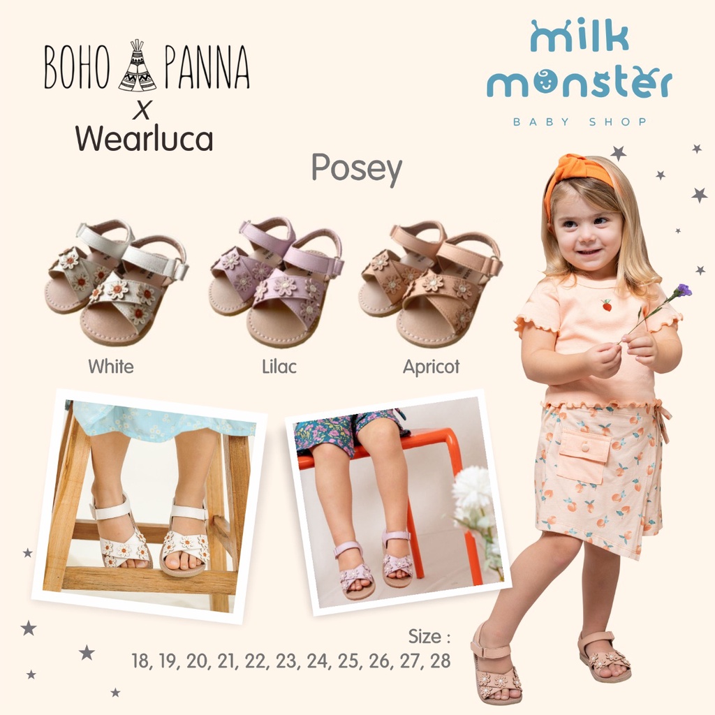 Jual Bohopanna x Wearluca Posey Sandal / Sandal Sepatu Bayi dan Anak | Shopee Indonesia