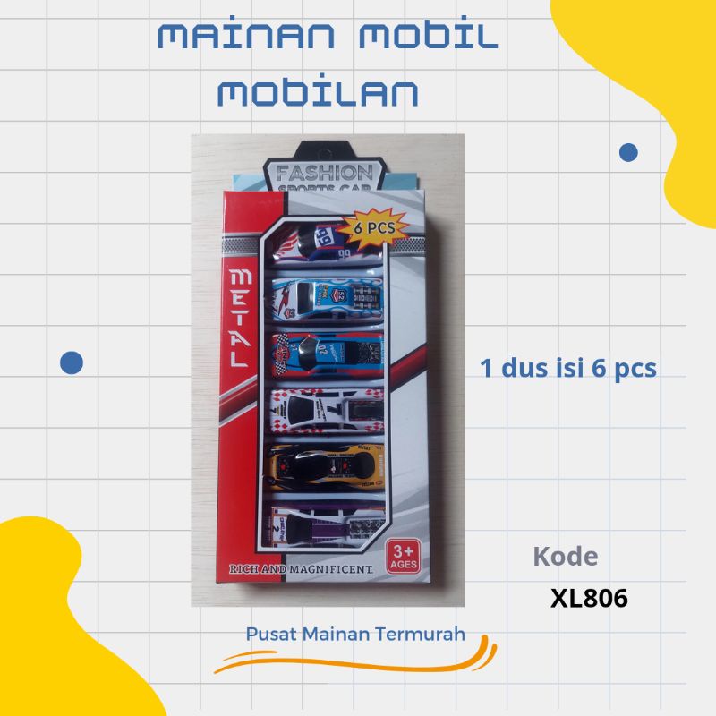 Jual mainan mobil mobil 1pack isi 6pcs | Shopee Indonesia