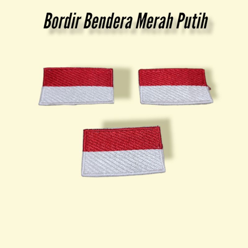 Jual Bordir Logo Patch Bendera Merah Putih Ukuran 3 x 5 cm Badge Anak ...
