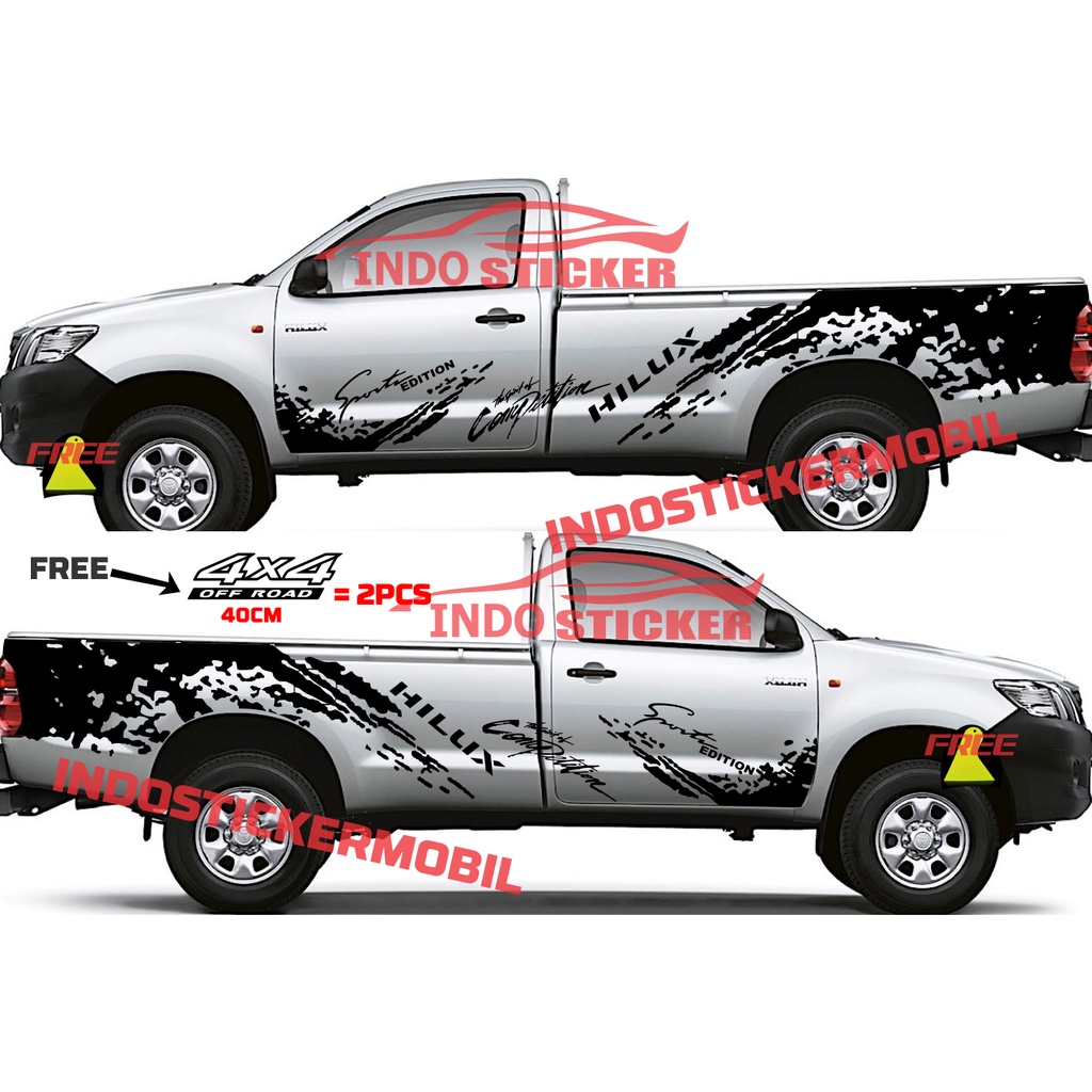 Jual STICKER HILUX CUTTING STICKER STIKER MOBIL TOYOTA HILUX SINGLE ...