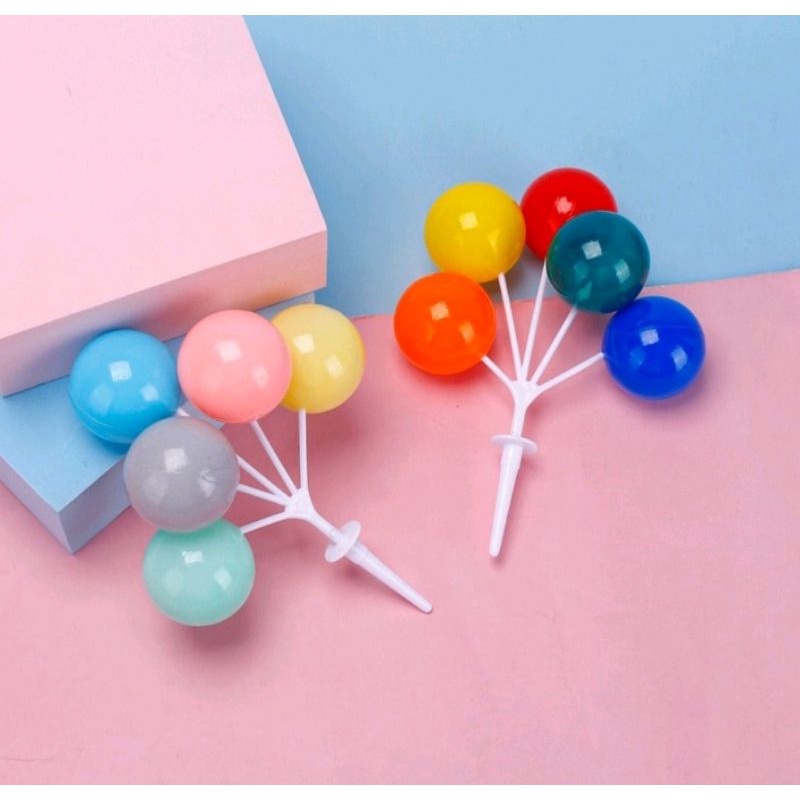 Jual Topper Balon Plastik | Topper Cake Hiasan kue Ulang Tahun Balon ...