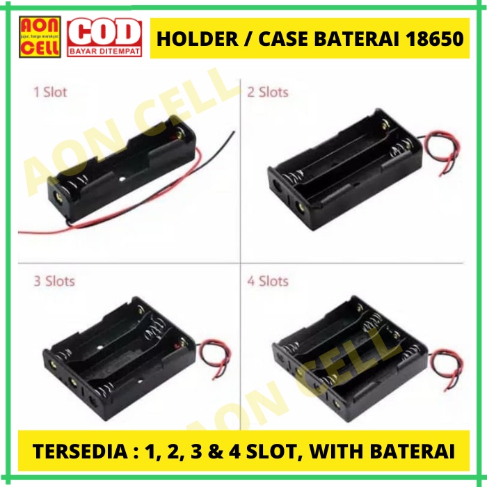 Jual 18650 Battery Holder 1 2 3 4 Baterai Case Batere Box Kotak Batre ...