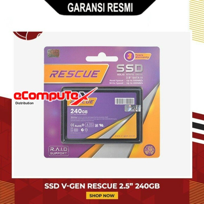 Jual SSD SOLID STATE DRIVE VGEN RESCUE / 240GB V GEN 240 GB SATA III 3 ...