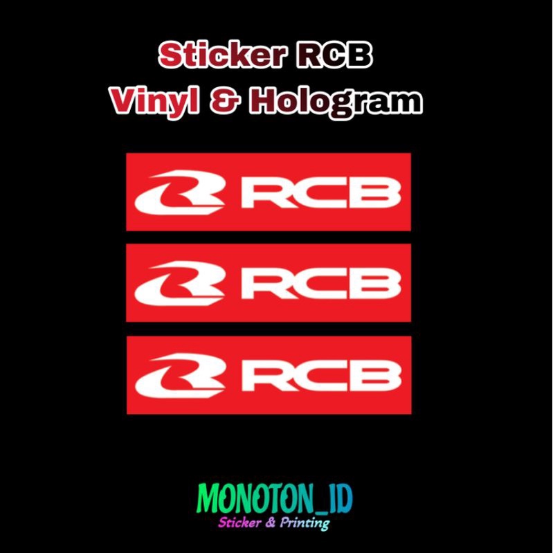 Jual Sticker RCB - Racing Boy - Sticker Hologram - Printing Laminasi ...