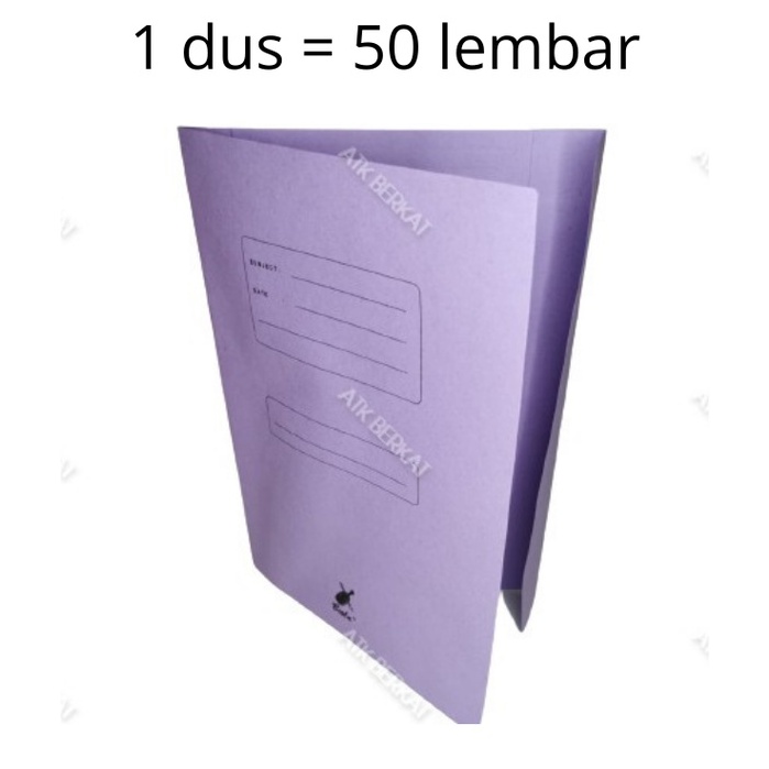 Jual [50 pcs] Map folder Kertas stopmap buffalo Biola 5002 tanpa Snel WARNA UNGU | Shopee Indonesia