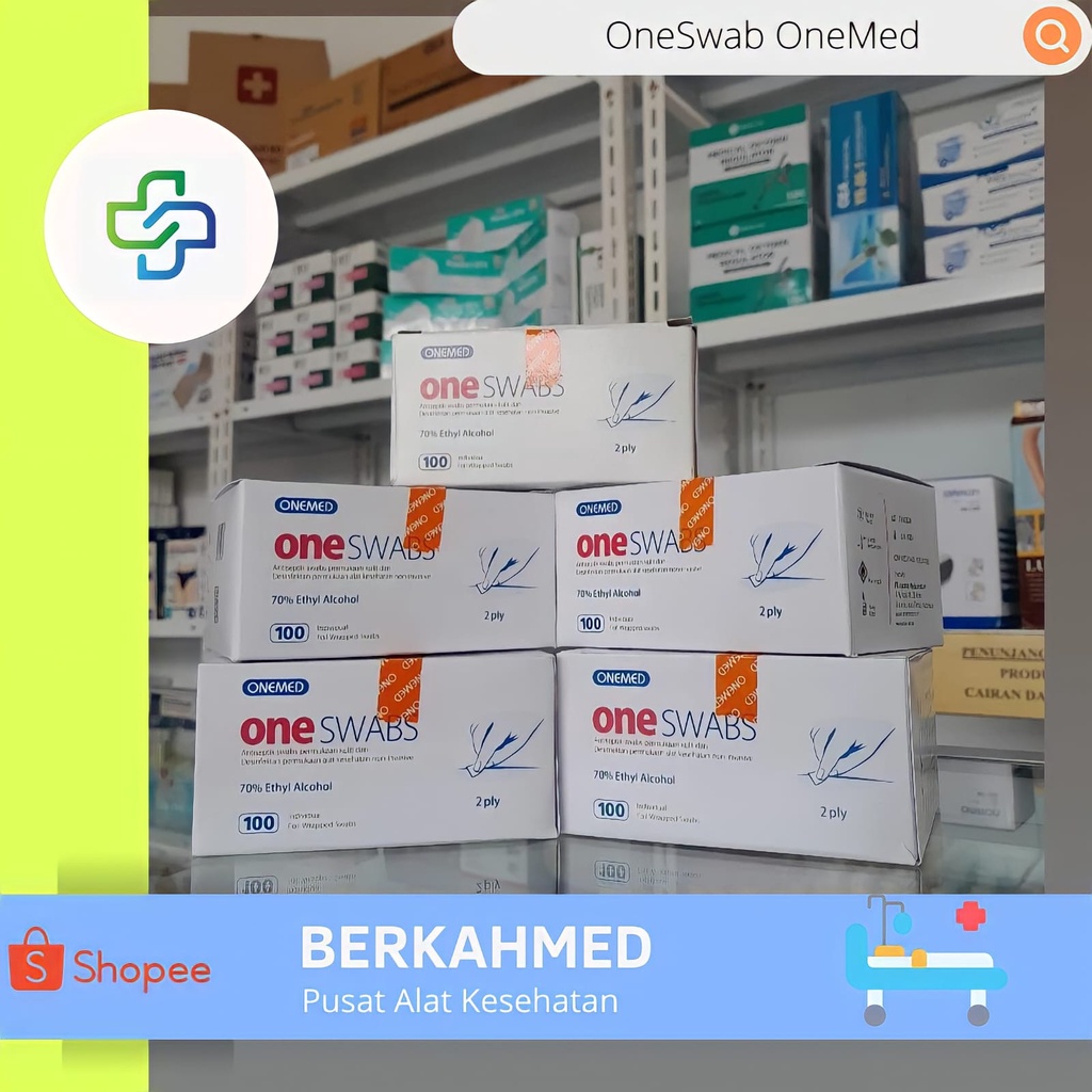 Jual Alkohol Swab/ Kapas Alkohol / Tissue Alkohol Onemad | Shopee Indonesia