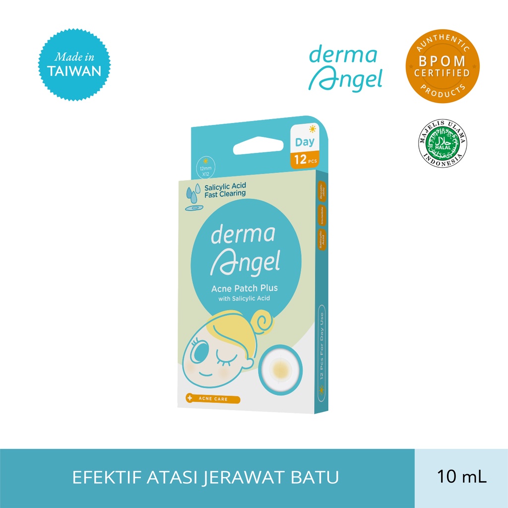 Jual Derma Angel Acne Patch Plus with Salicylic Acid Day: Isi 12 Patch ...