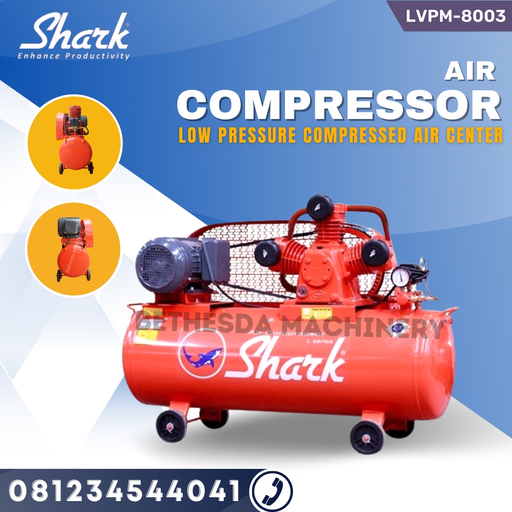 Jual Kompresor udara 3HP Compressor angin dinamo listrik Shark 5HP ...