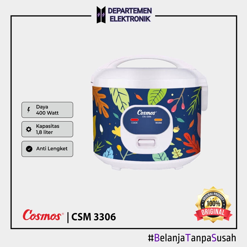 Jual Cosmos CRJ 3306 Magic Com / Rice Cooker 1.8 Liter MURAH BANGET ...