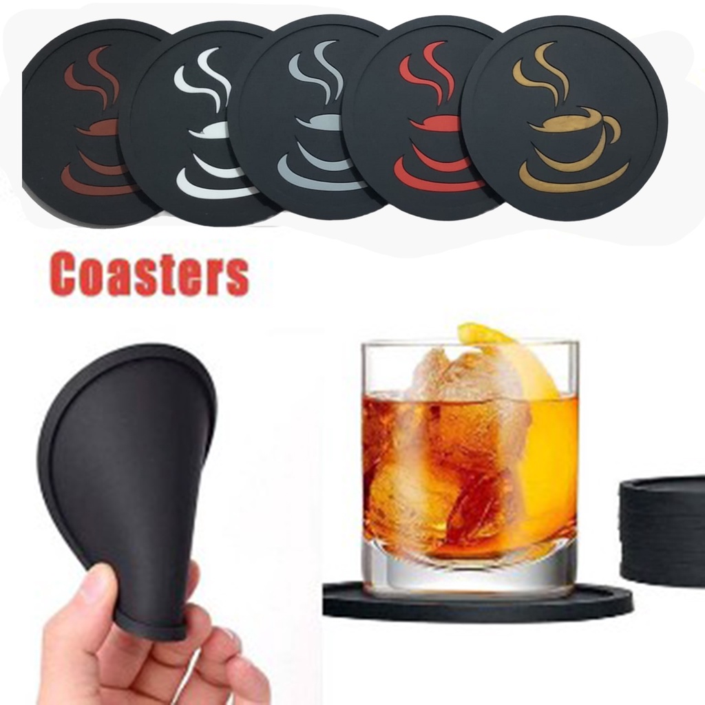 Jual tatakan gelas karet atau rubber coaster-TATAKAN GELAS MOTIF ...