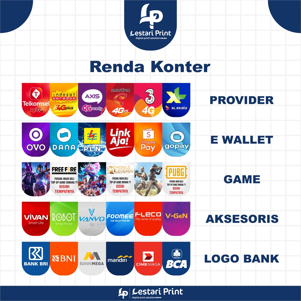 Jual Banner Renda Konter Murah / Flag Banner Murah / Spanduk Renda Konter - LESTARI PRINT ...