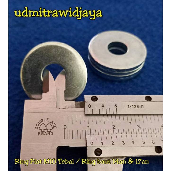 Jual Ring plat galvanis putih TEBAL M10 / kunci 14 dan 17 an ringplat ...