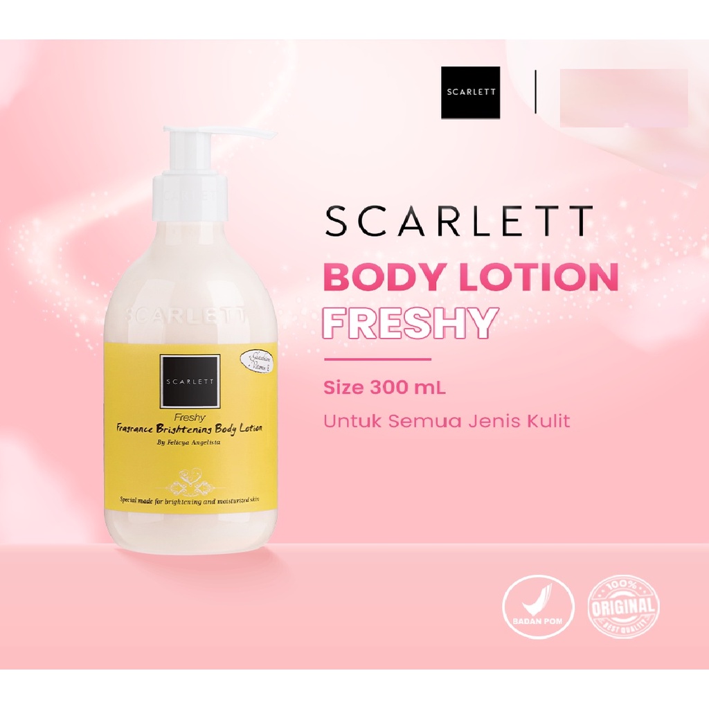 Jual Scarlett Whitening Body Lotion Freshy Original | Body care ...